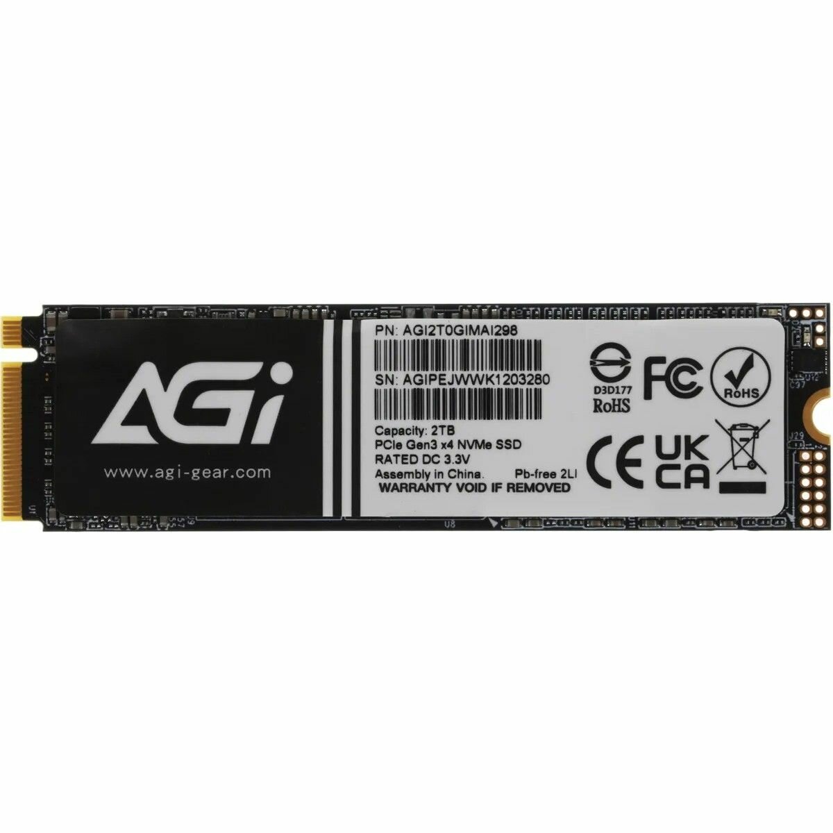 Накопитель SSD AGI AI298, 2 ТБ, M.2 2280 (AGI2T0GIMAI298-CB)