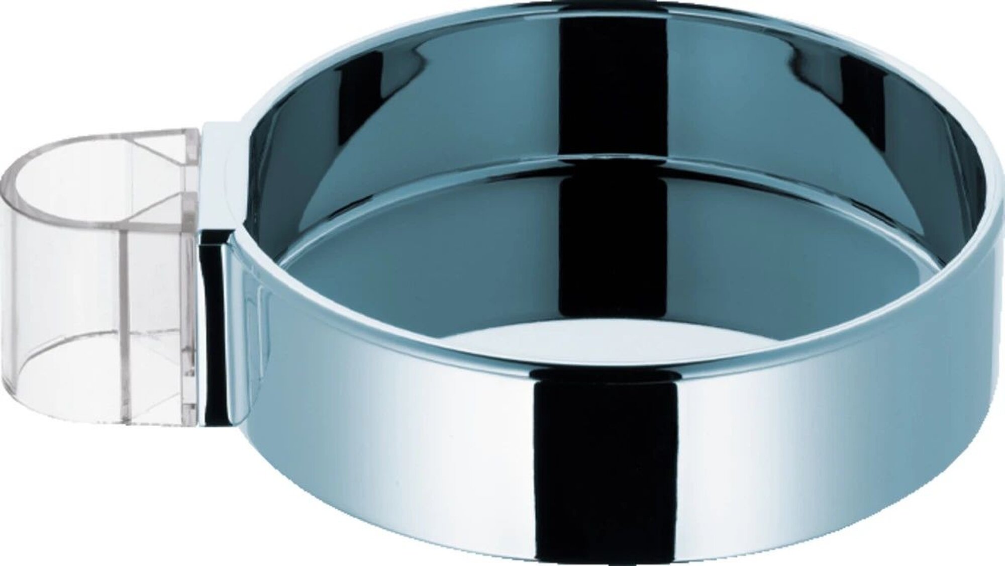 Мыльница Hansgrohe CassettaC, хромированная, круглая, съемная, для душевых штанг 22мм