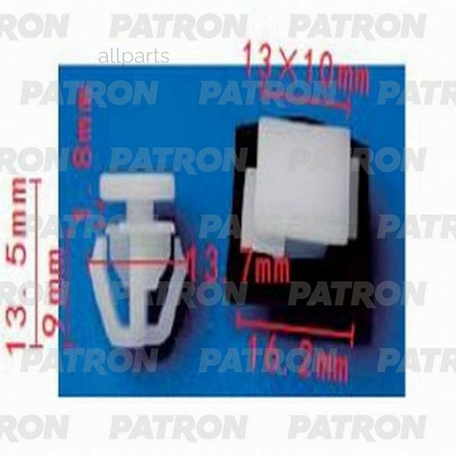 PATRON P37-1241 Клипса пластмассовая Hyundai, Kia применяемость: пороги, уплотнитель
