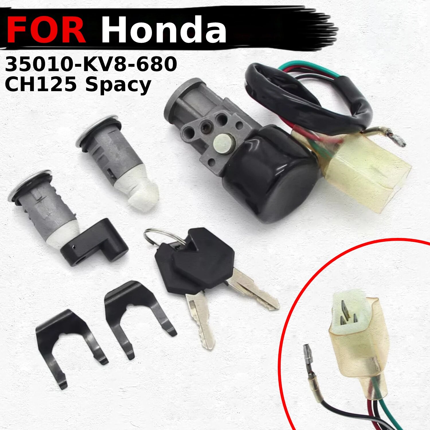 Комплект ключей зажигания для мотоцикла Honda CH125 Spacy 1984 1985 1986 1987-1988 35010-KV8-1996 honda spacy 680