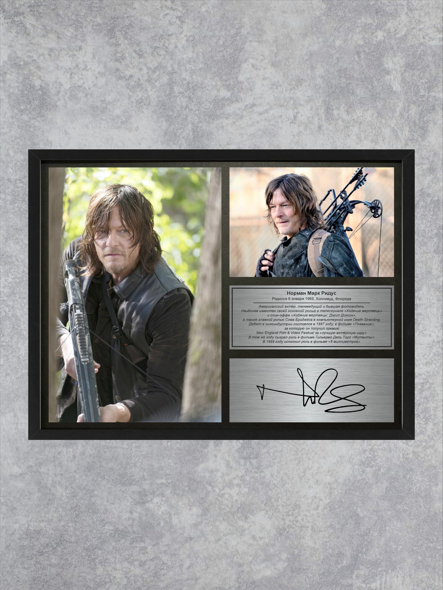 Norman Reedus картина с автографом