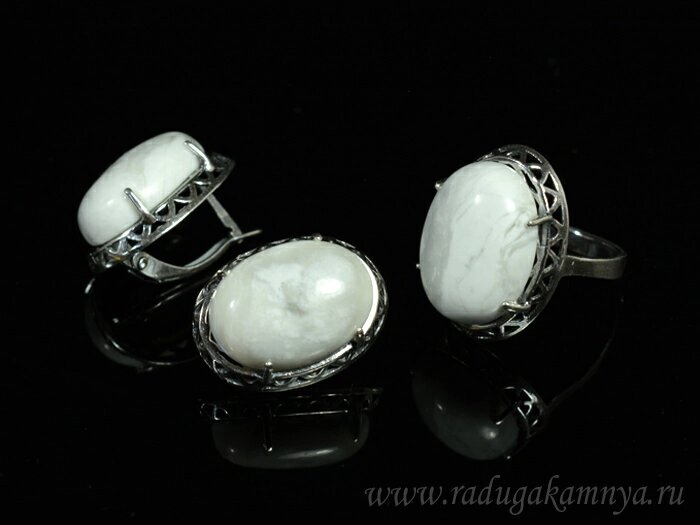 Серьги, кахолонг