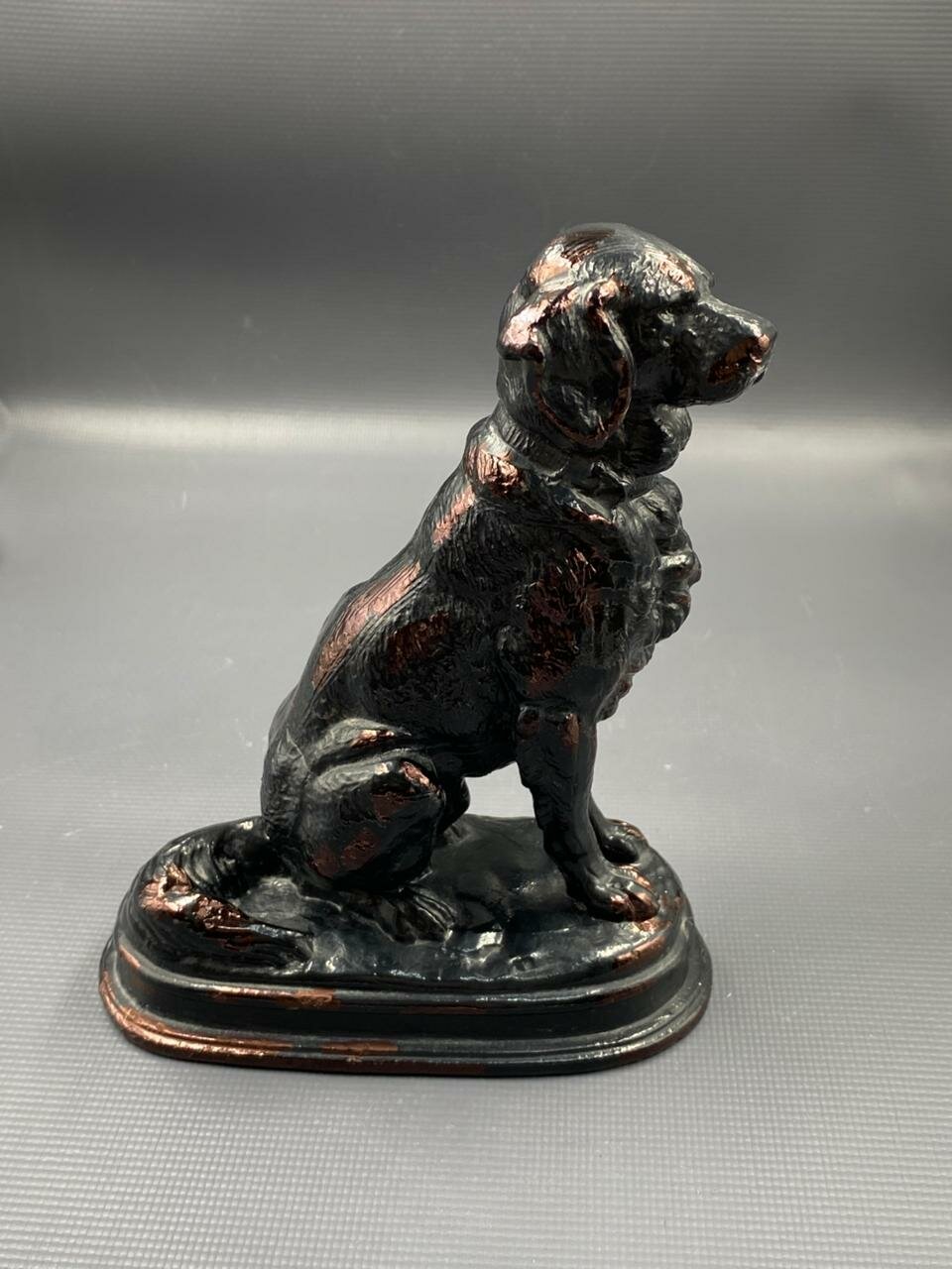 Чугунная Статуэтка "Собака сидячая - Дружок" счлз СССР, высота 15,5 см, вес 1,7 кг Красивая! Винтаж