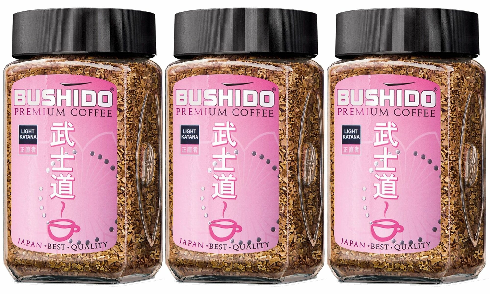 Кофе растворимый сублимированный Bushido Light Katana, 100г х 3шт