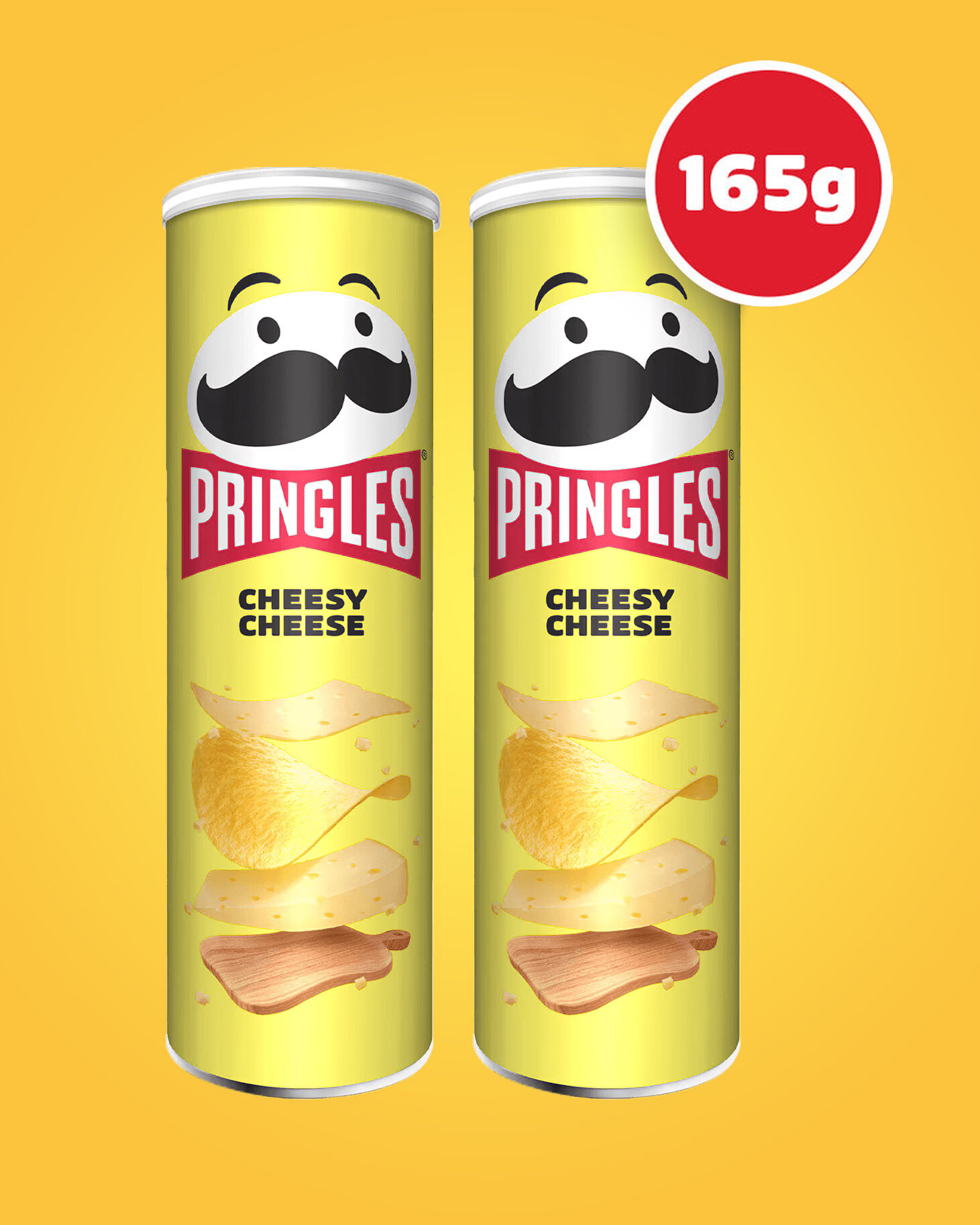 PRINGLES Картофельные чипсы Принглс - Сырный сыр, 165г х 2шт. Великобритания