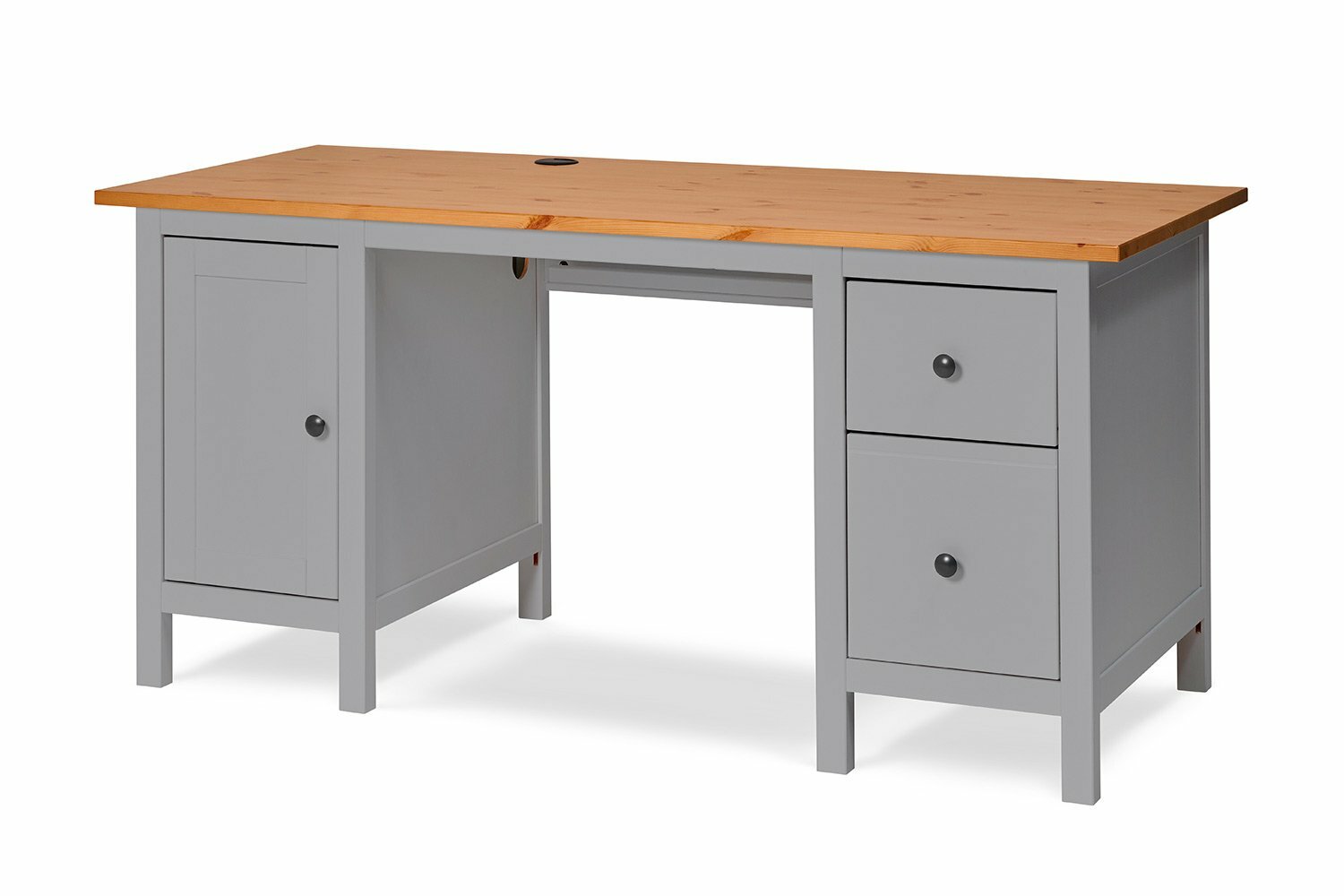 Письменный стол Hoff Эванс, 155,4х74х64,6 см, 2 ящика, цвет серый/светло-коричневый