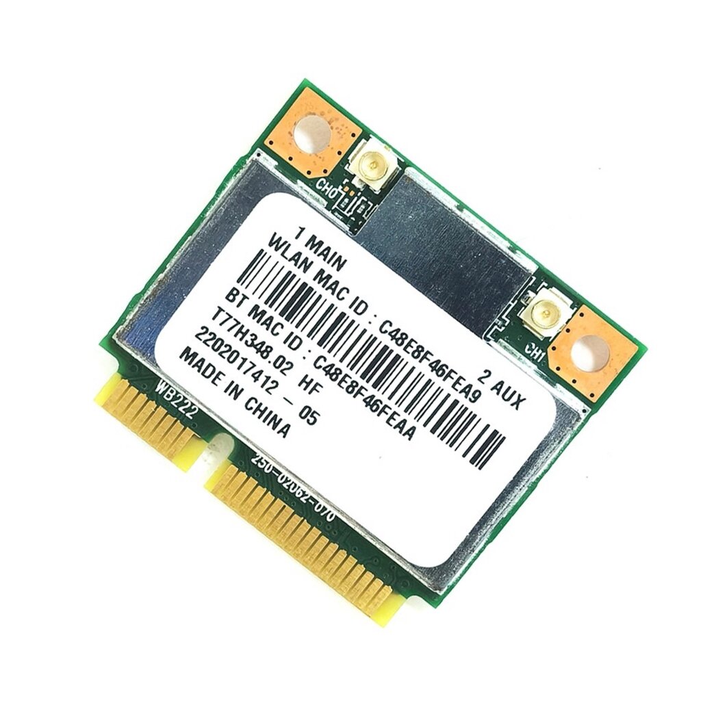 Сетевая карта AR5B22 С быстрой скоростью 300 Мбит/с, Bluetooth-карта 4.0 WIFI для ноутбуков, Маленький WIFI-адаптер PCIE 2,4/5 ГГц