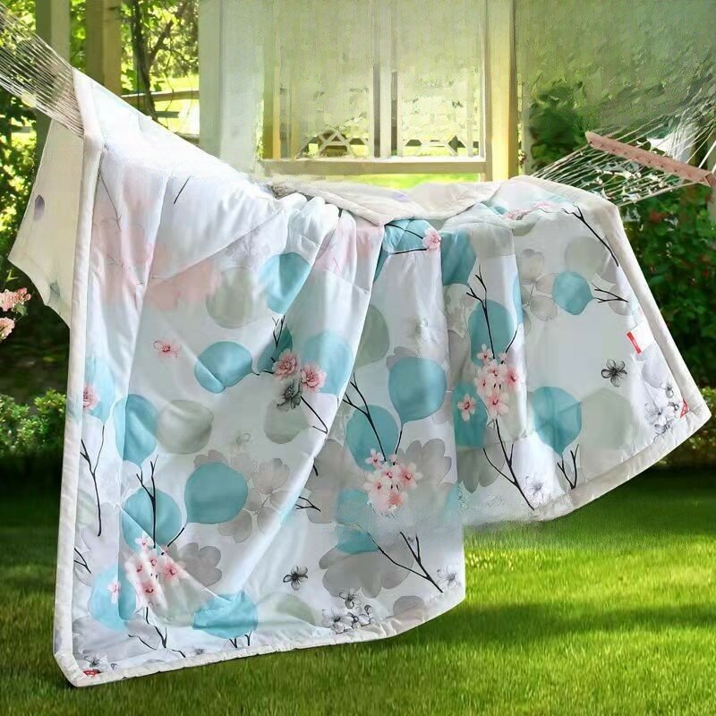 Летнее одеяло экологически чистое из хлопка и шелка стиль 4-170*200см