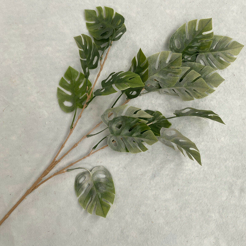 Realistic flexible turtle back foliage for wedding event home decor styling, white green