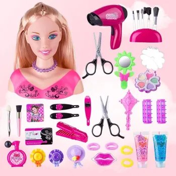 Кукла манекен для причесок и макияжа/Можно сделать макияж и заплести волосы в косу/Игрушка для девочек