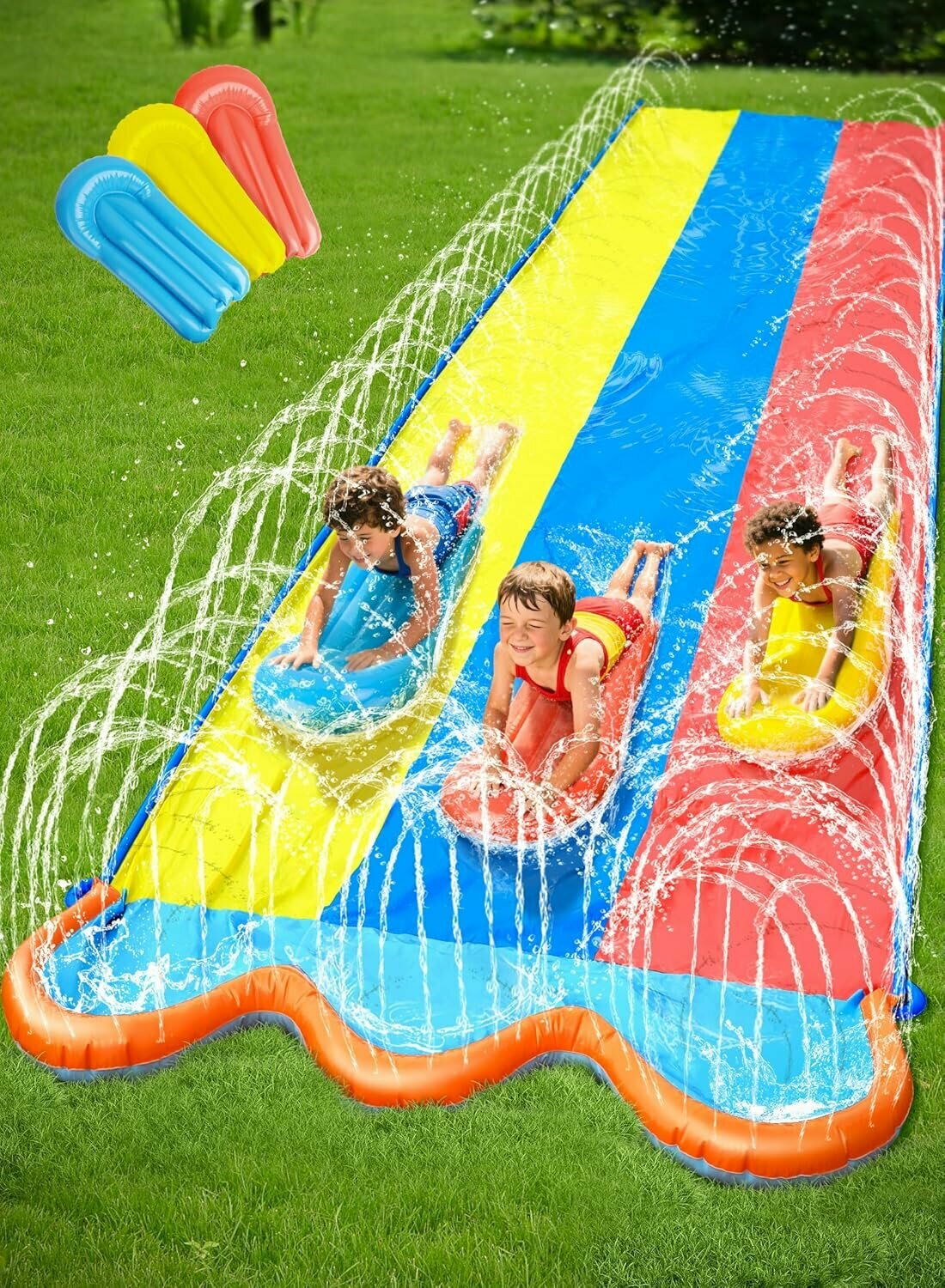 Игрушка для заднего двора с водным спуском для газона