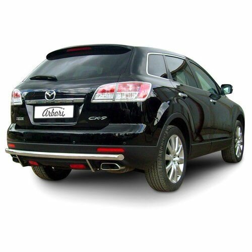 Защита заднего бампера d57 Arbori нерж. сталь для Mazda CX-9 2007-2012 / Мазда СХ-9 Arbori AFZDAMZCX909