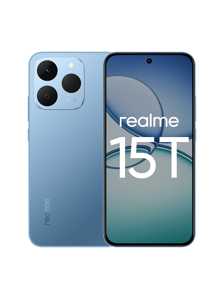 Смартфон realme 15T 8/256 ГБ, RU, Dual nano SIM, голубой металлик