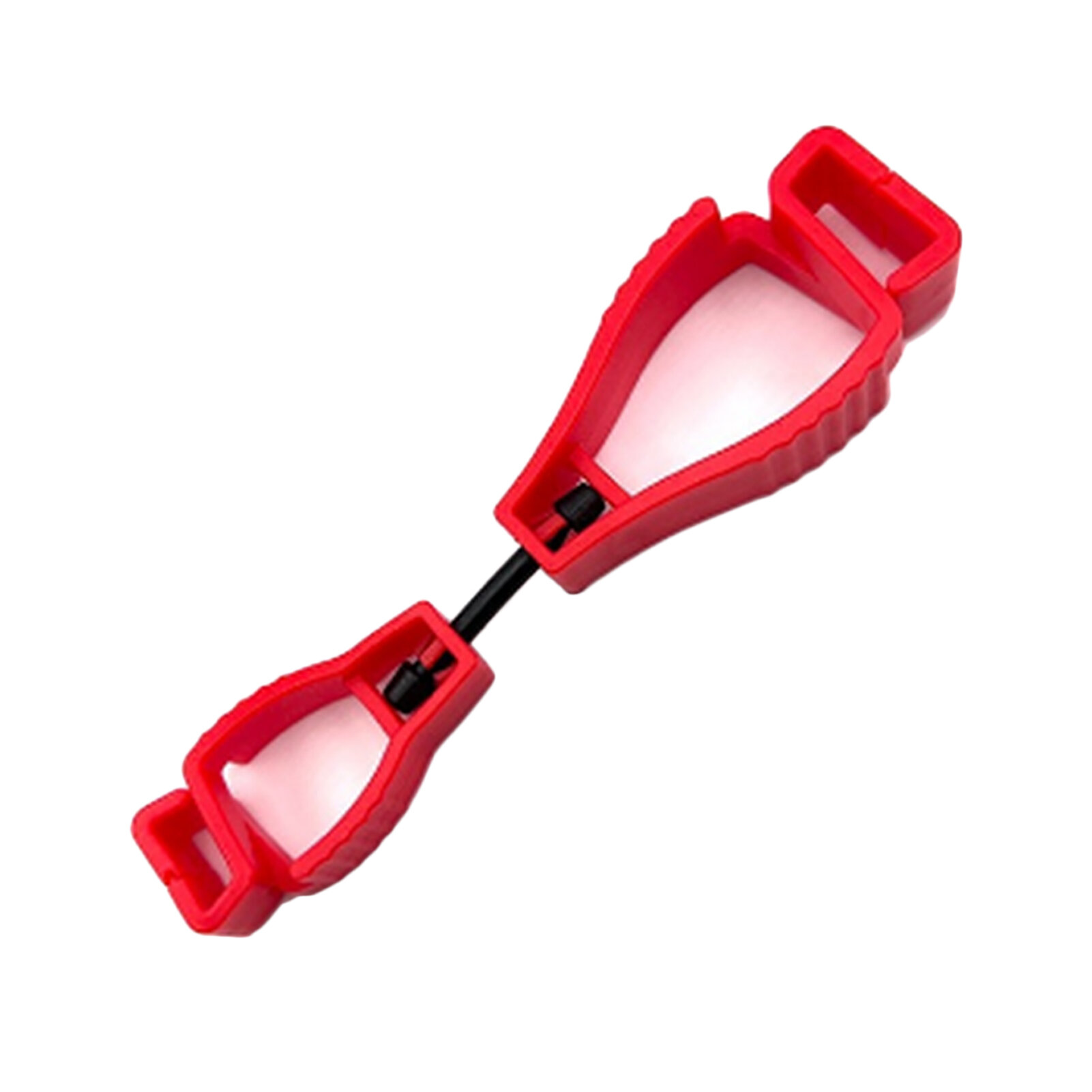 Зажим для перчаток Пластиковый противоскользящий Многофункциональный портативный многоразовый держатель для перчаток Красный