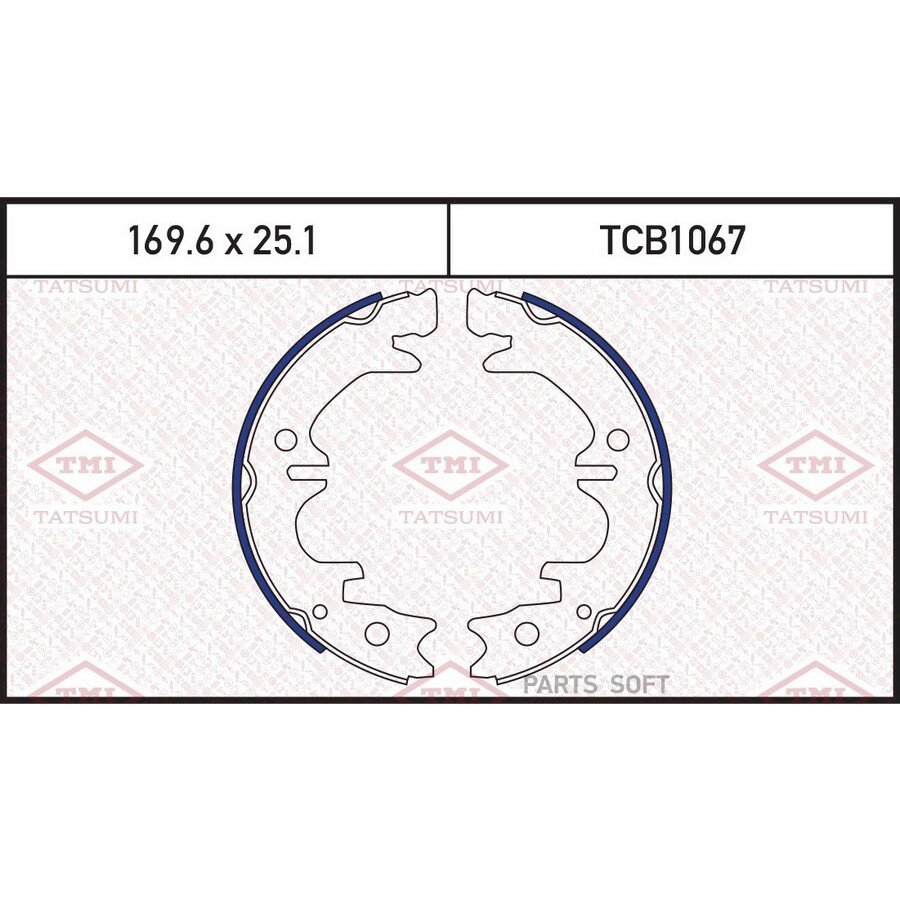 TATSUMI Колодки тормозные барабанные
