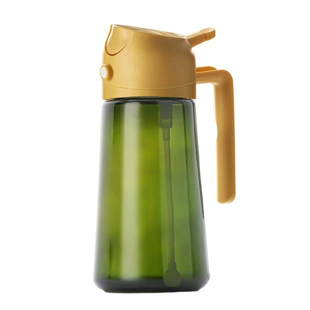 Стеклянный распылитель масла 470мл, двойной распылитель, защита от протекания, кухонная утварь