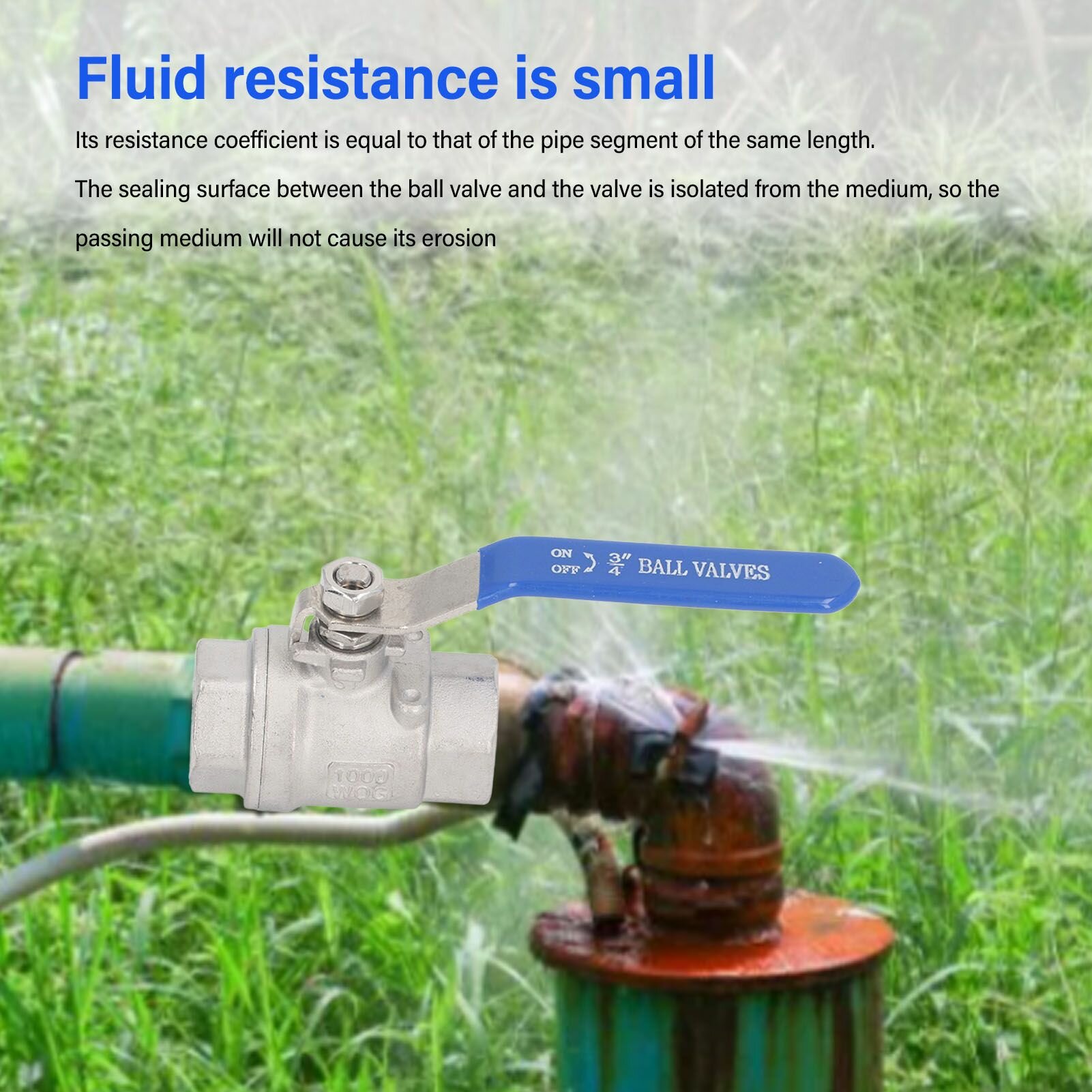 Полнопроходной шаровой кран из нержавеющей стали с внутренней резьбой 3/4 дюйма 1000 WOG Шаровой кран для воды, масла, газа