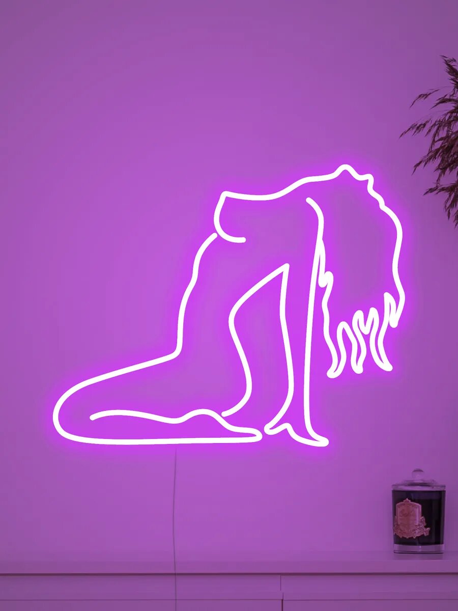 "Девушка" неоновая лампа, светильник