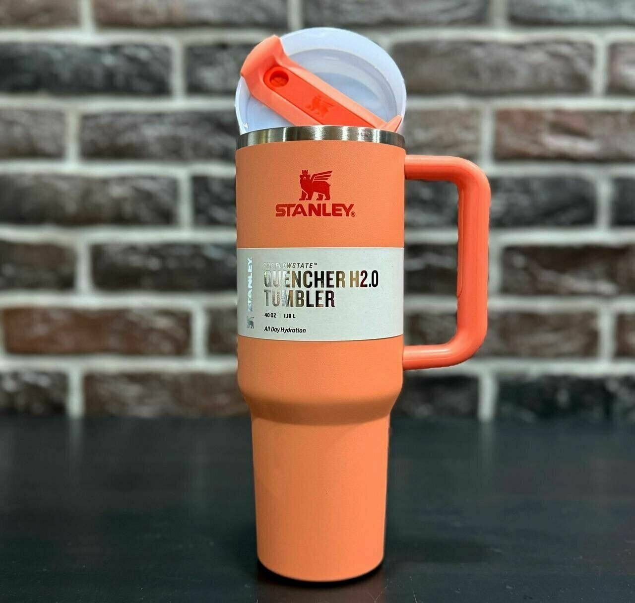 Термокружка из нержавеющей стали для холодных и горячих напитков NiNi，18л, Коралл + колпачок для трубочки в подарок