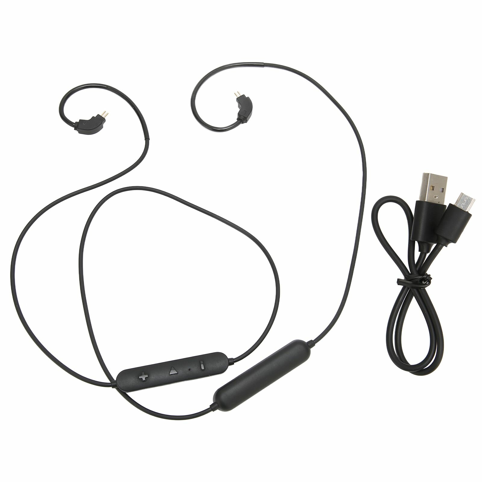 Кабель для наушников BT, 2-контактный перезаряжаемый сменный беспроводной кабель для наушников с регулятором громкости микрофона для Massdrop