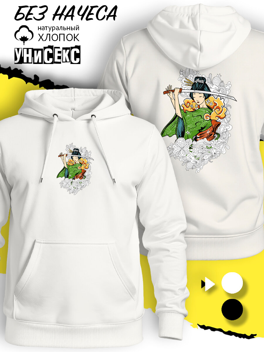 Худи Толстовка свитшот девушка с катаной аниме