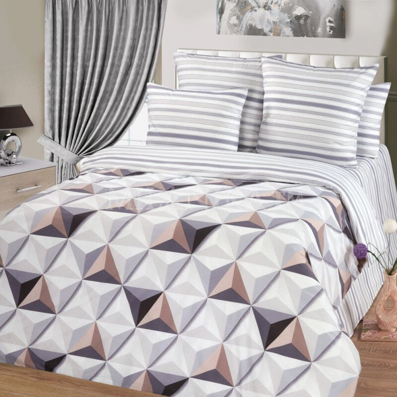 Набор наволочек 50х50см. 2 штуки в упаковке, Поплин "Графика полоса" , хлопок 100%,