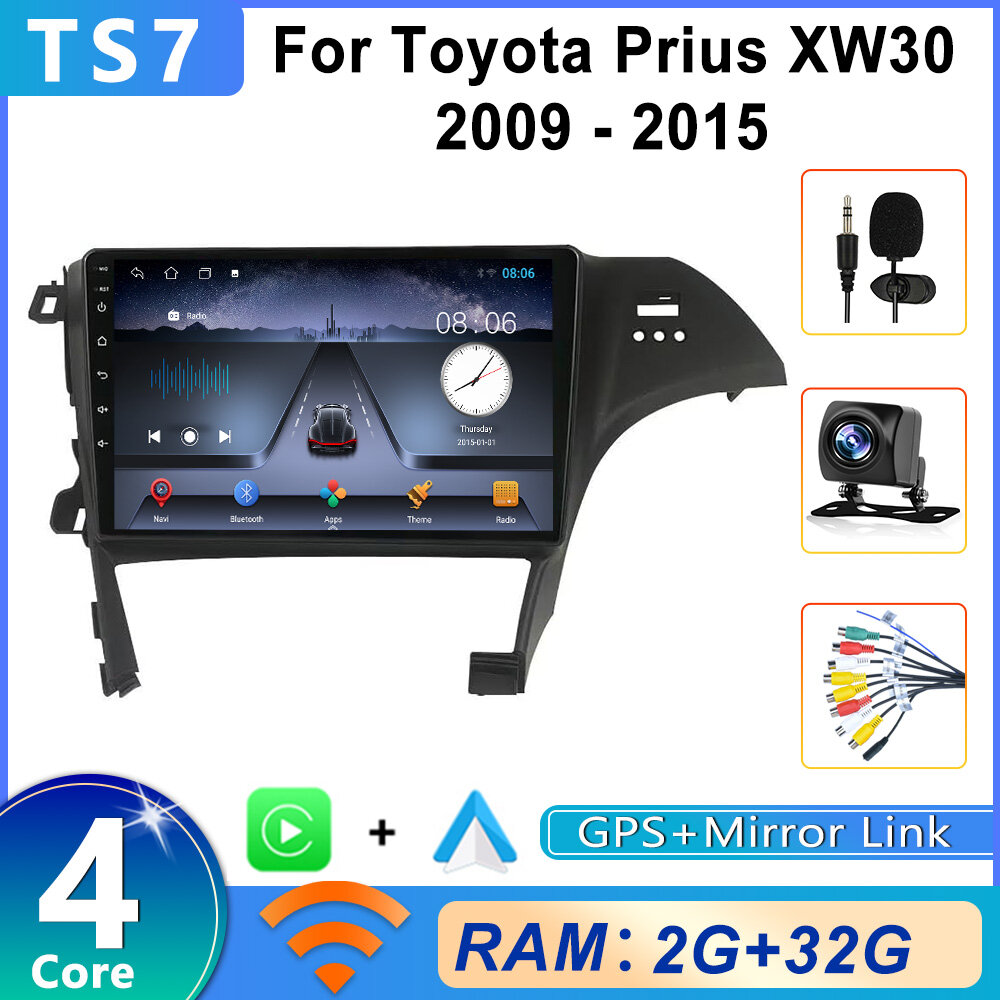 Магнитола Toyota Prius 3 (XW30) (2009-2015), Android carplay GPS Wifi