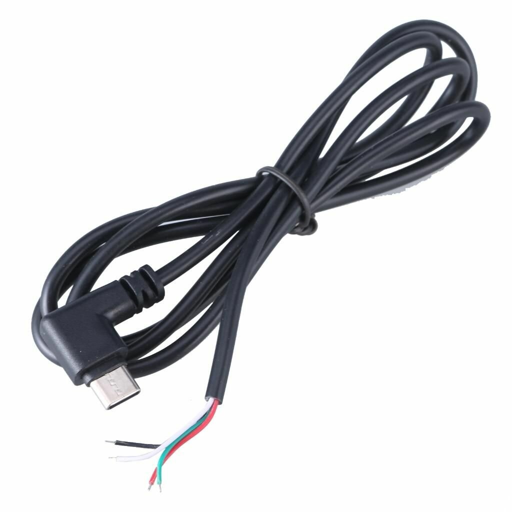 90 градусов/прямая головка USB C до 4PIN с открытым концом шнура с открытым концом, тип самец -заглушки для удлинительного кабеля, 1m - локоть