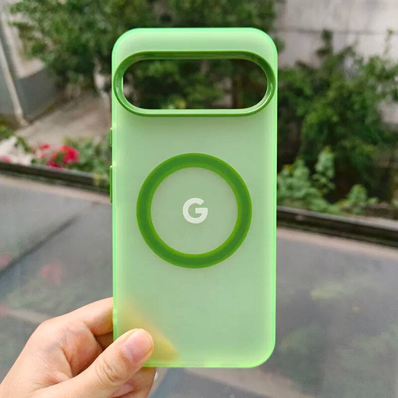 Зеленый матовый чехол для Google Pixel 9 Pro Magsafe