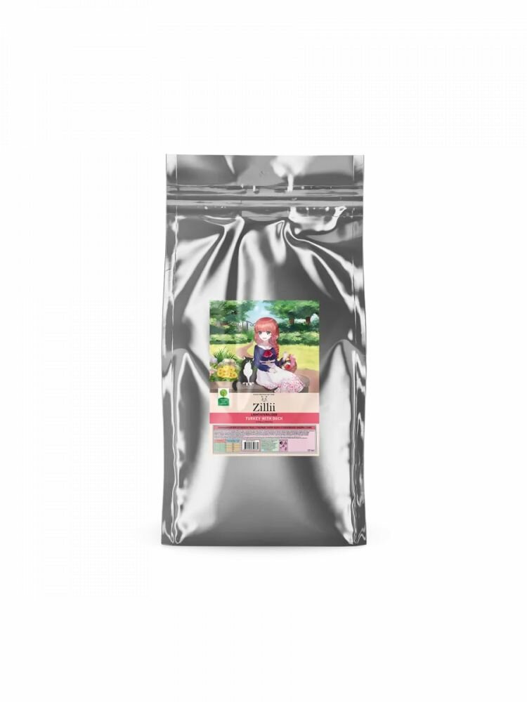 Сухой корм ZILLII Light/Sterilized Cat для взрослых кошек с избыточным весом и стерилизованных, индейка с уткой, 10 кг