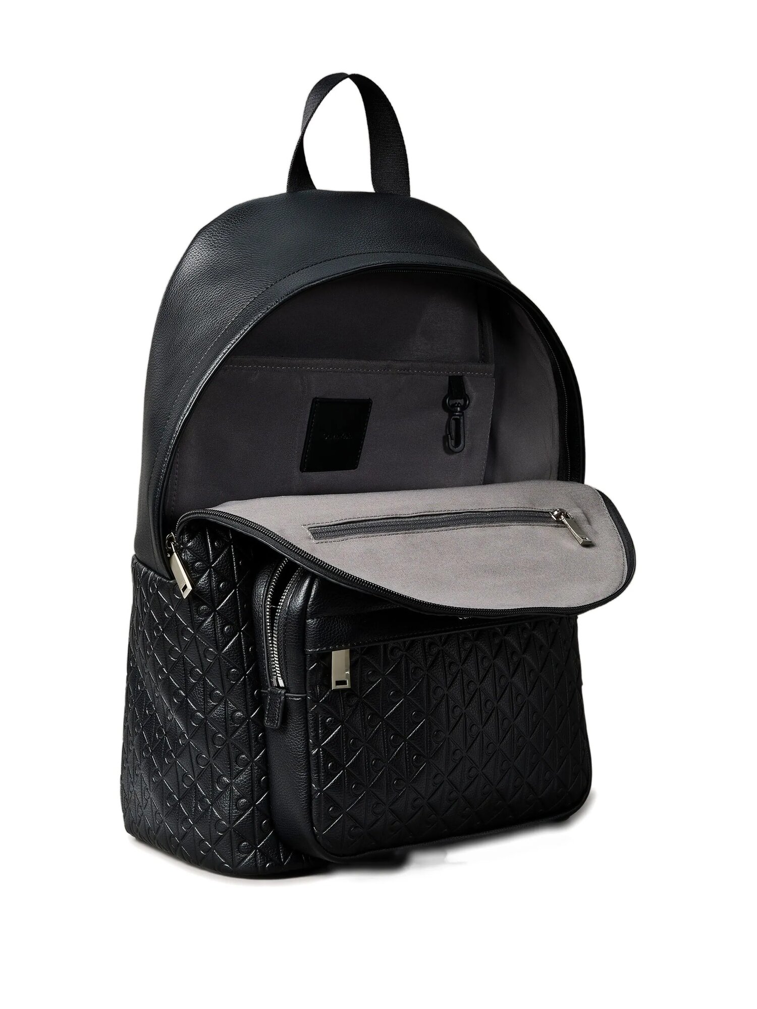 Сумка CALVIN KLEIN Embossed monogram backpack, черный/черный — фото 1