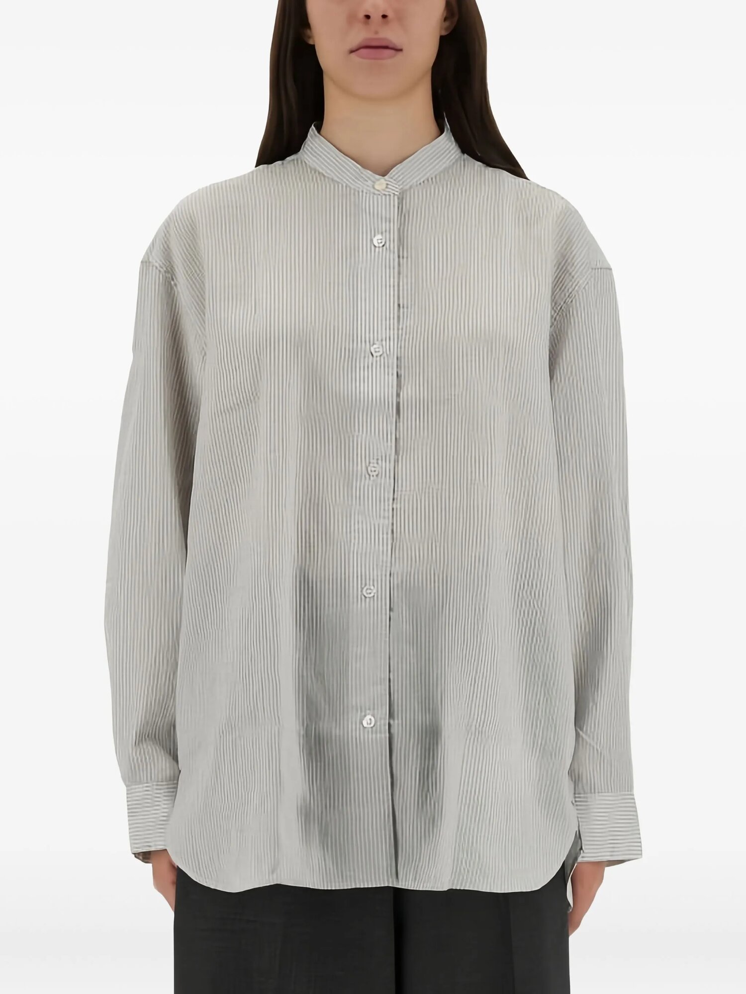 Топ Stripe collarless top