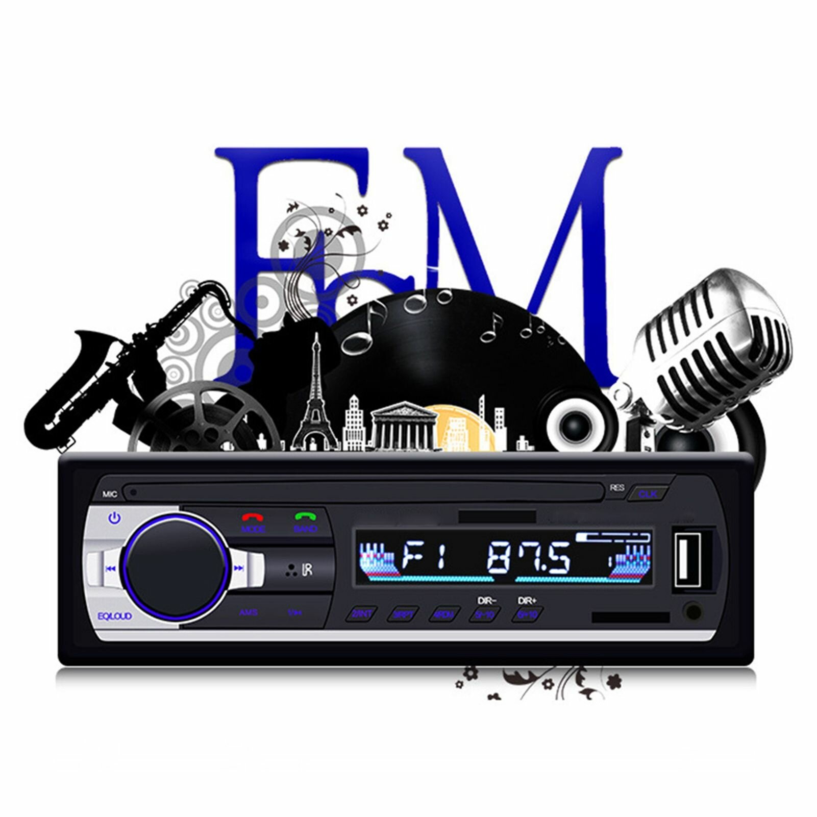 12 В LCD автомобильный Bluetooth Hands-Free MP3 стерео музыкальный плеер USB AUX радио головное устройство