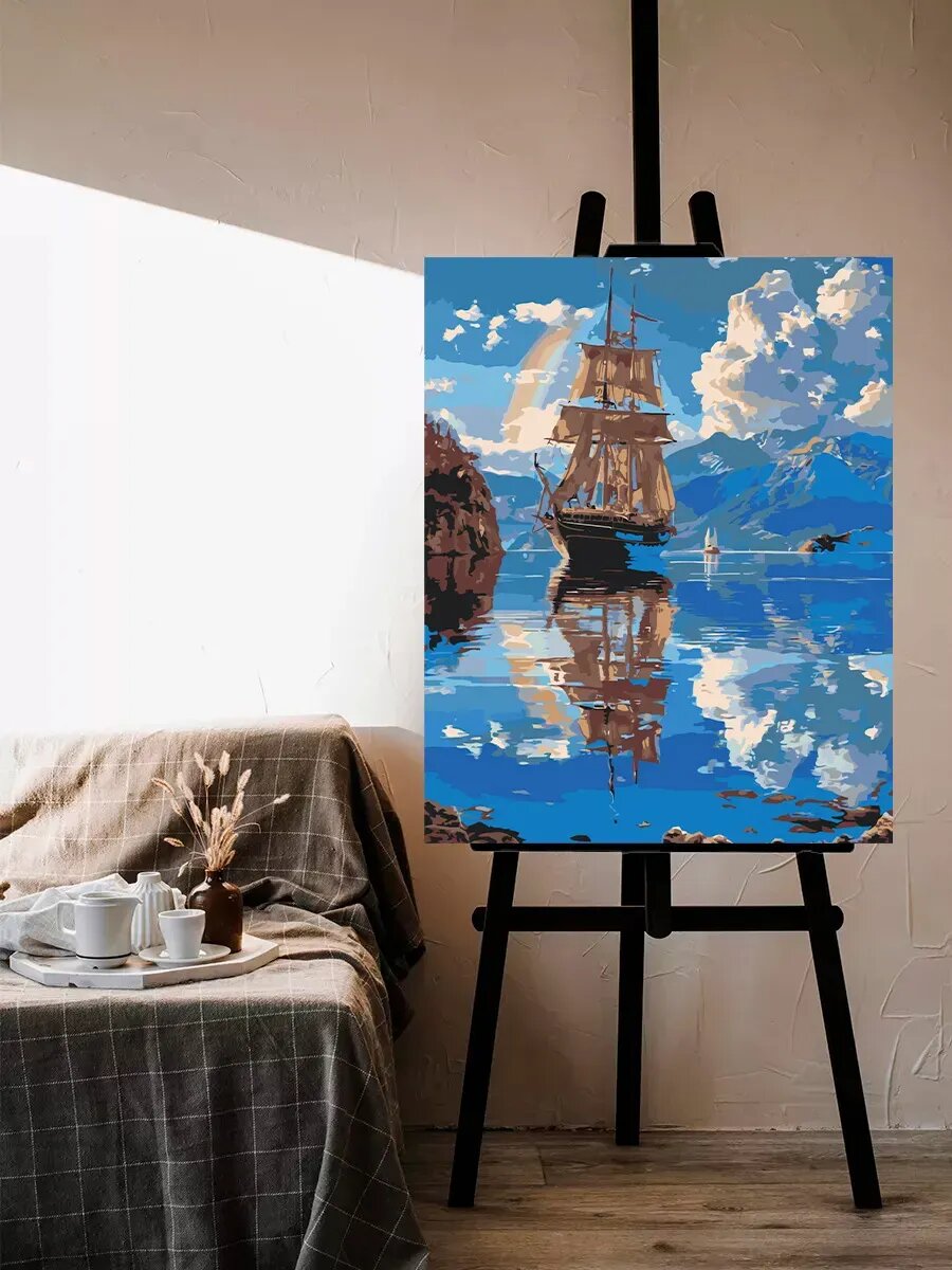 Картина по номерам Катти Сарк Парусный клипер Море Корабль