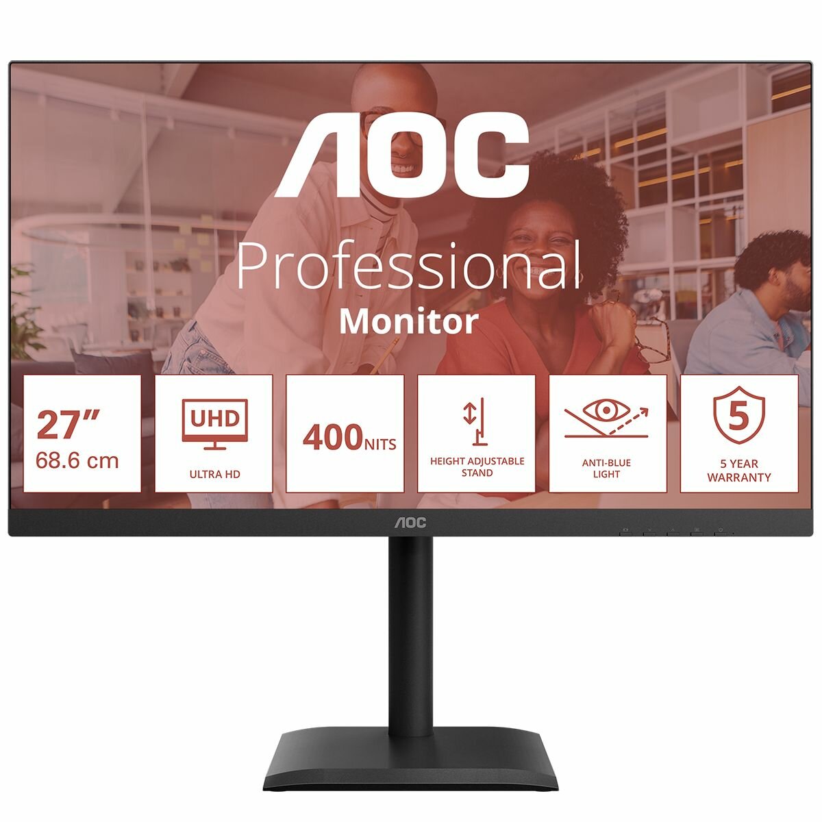 27" Монитор AOC U27E4CV, IPS, 3840x2160, 60 Гц (U27E4CV)