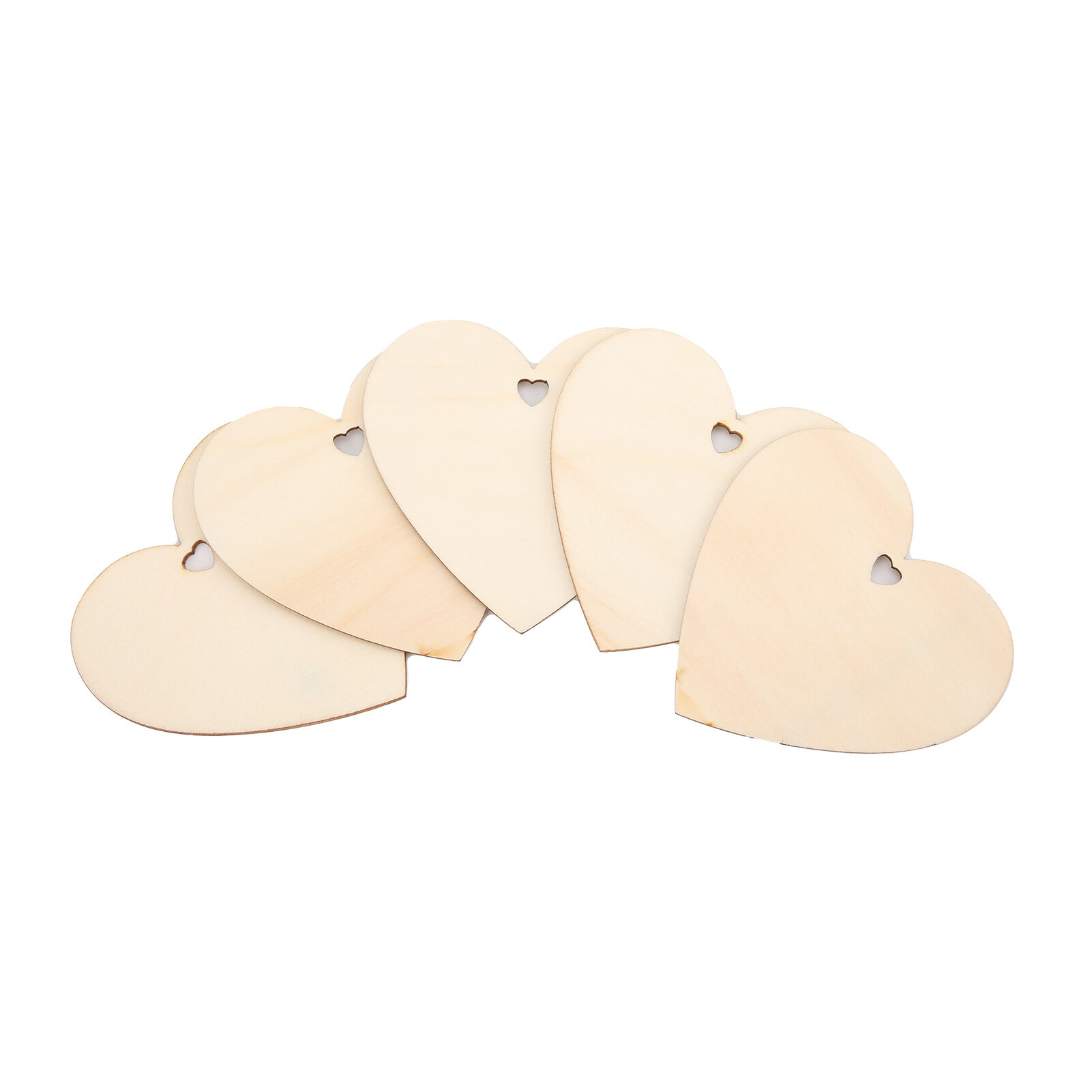 30 шт, деревянный романтический декоративный знак в форме сердца с веревкой, подарочная бирка для любителей DIY