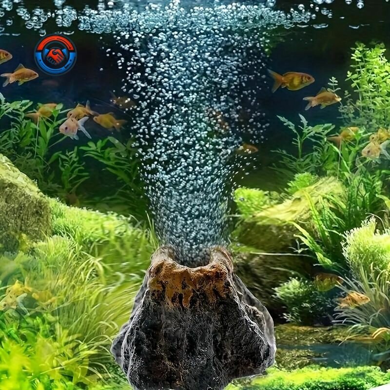 Аэратор для аквариума в виде вулкана, декоративный кислородный насос с пузырьковым эффектом, аквариумная декорация и террариумный аксессуар