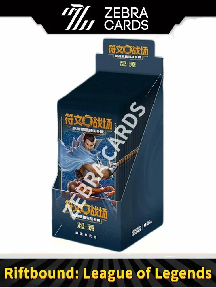 Riftbound: League of Legends Trading Card Game Origin Slim Box Лига Легенд - содержит 24 упаковки (120 карточек)