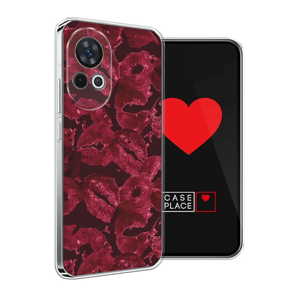 Чехол на Huawei Nova 12/Nova13 / Хуавей Нова 12/Нова 13 с принтом Помада паттерн 1 — фото 1