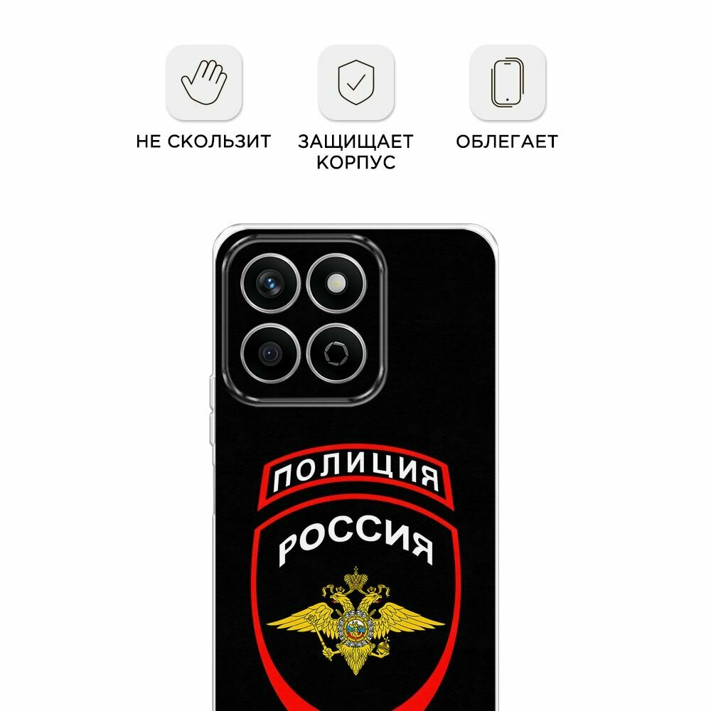 Силиконовый чехол на Honor X7c / Хонор X7c с принтом "Эмблема Полиции" — фото 1
