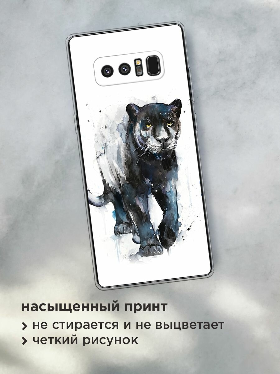 Чехол на Samsung Galaxy Note 8 / Самсунг Галакси Нот 8 с принтом "Пантера арт 3" — фото 1