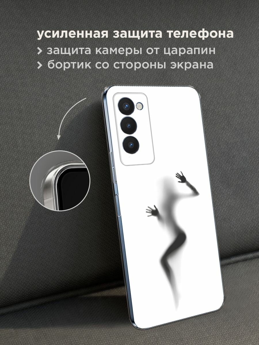 Чехол на Tecno Camon 18P / Техно Камон 18Р с принтом "Девушка в душе" — фото 1