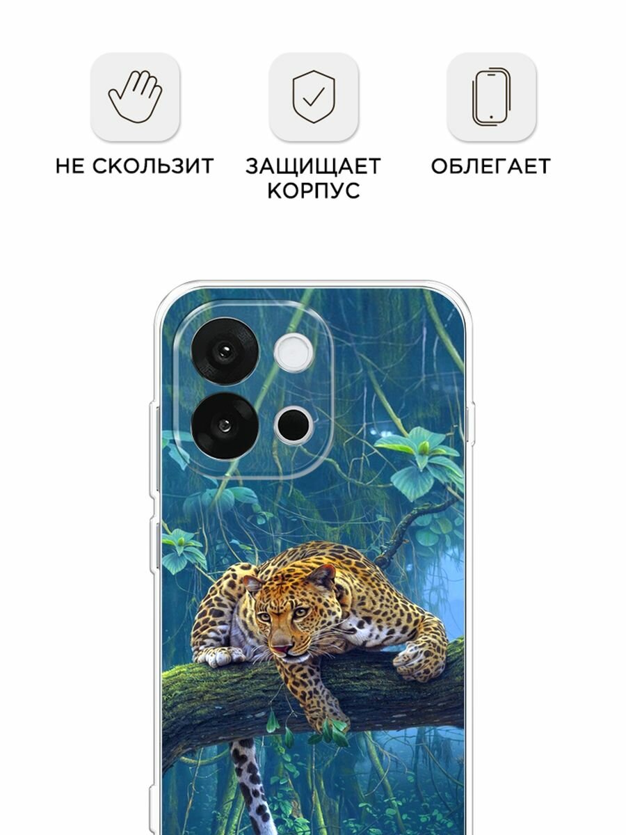 Чехол на OnePlus 13T / Ван Плас 13Т с принтом "Леопард охотник" — фото 1