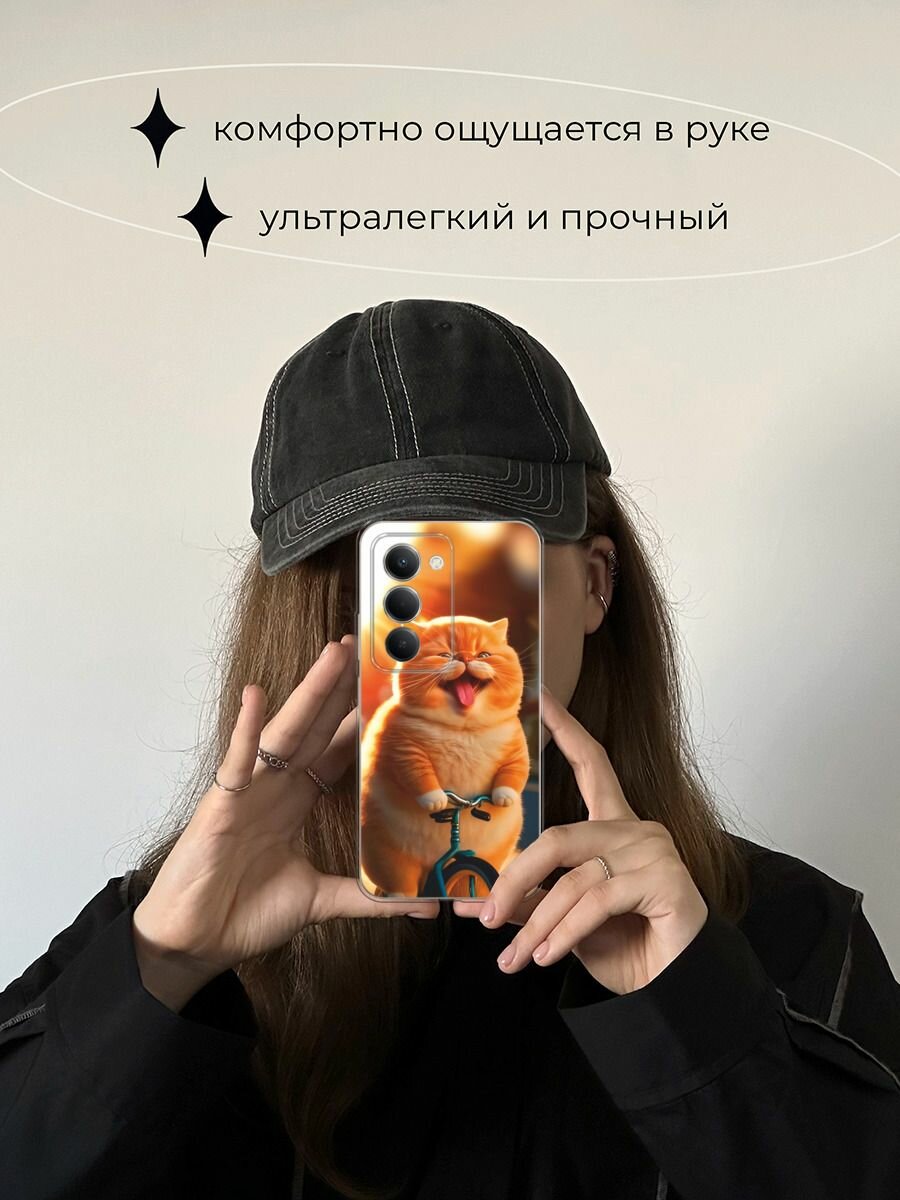 Чехол на Xiaomi Redmi 15 / Сяоми Редми 15 с принтом "Кот на велике" — фото 1