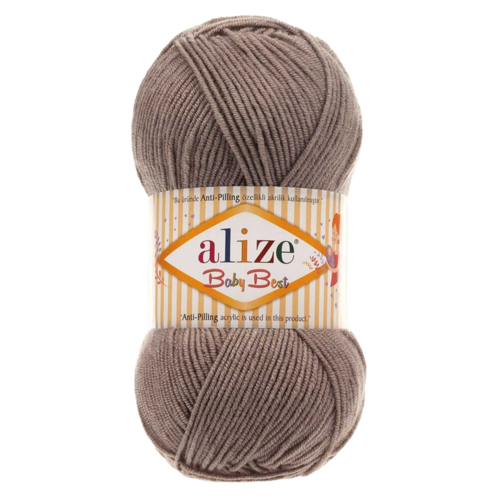 Пряжа для вязания Alize Baby best 534 светло-коричневый 100 гр/240 м 10% бамбук, 90% антипилинг акрил