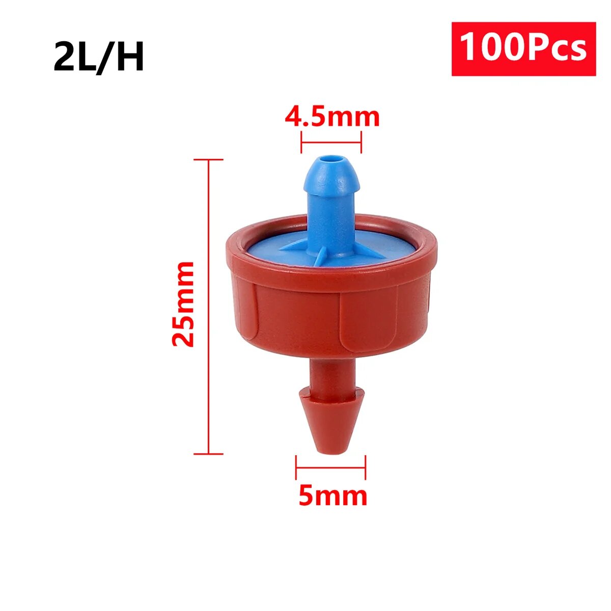 Капельница с компенсацией давления Dripper 2/4/8 л/ч 100Pcs 2L