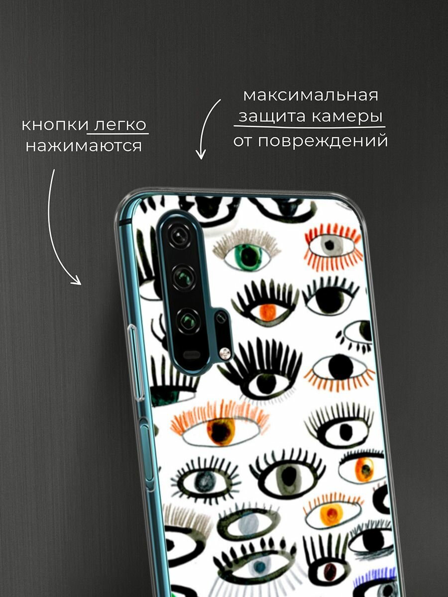 Чехол на Honor 20 Pro / Хонор 20 Про с принтом "Глаза акварель" — фото 1