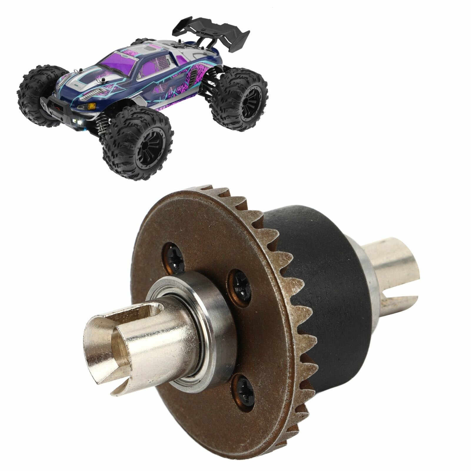 Комплект дифференциала RC автомобиля 30T, центральный дифференциал, коническая шестерня, набор приводных колес для SCY 16101 16102 16103 16201 1/16 RC Car