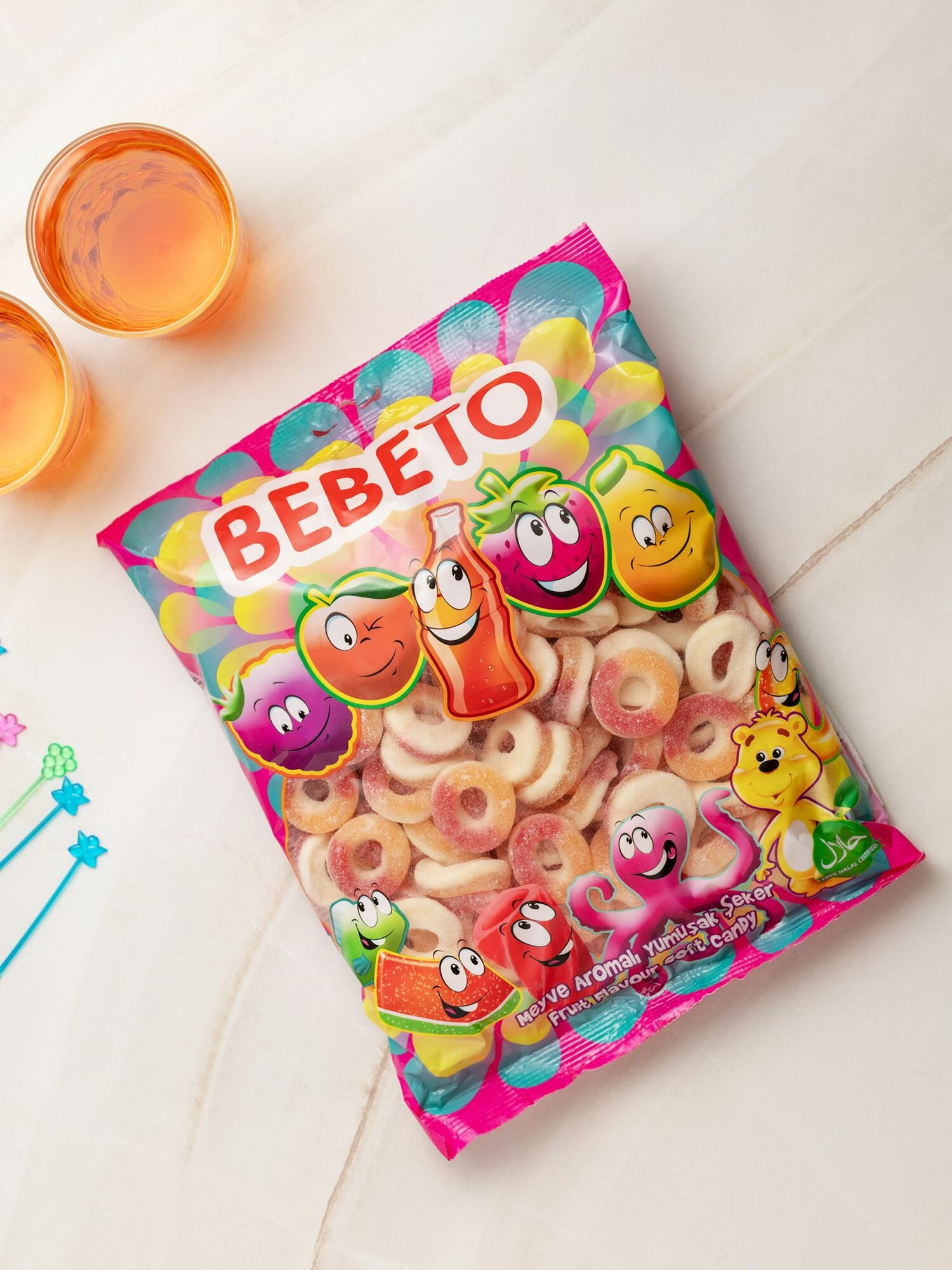 Мармелад жевательный PEACH RINGS Персиковые кольца 1 кг