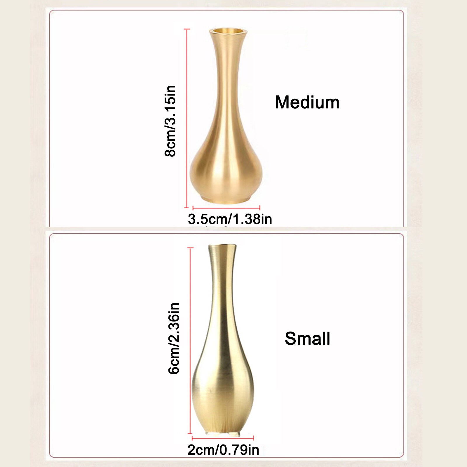 Антикварная мини-ваза из чистой меди